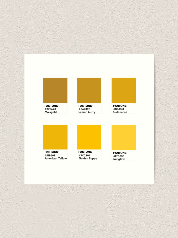 "Golden palette pantone color swatch" Art Print by softlycarol | Redbubble