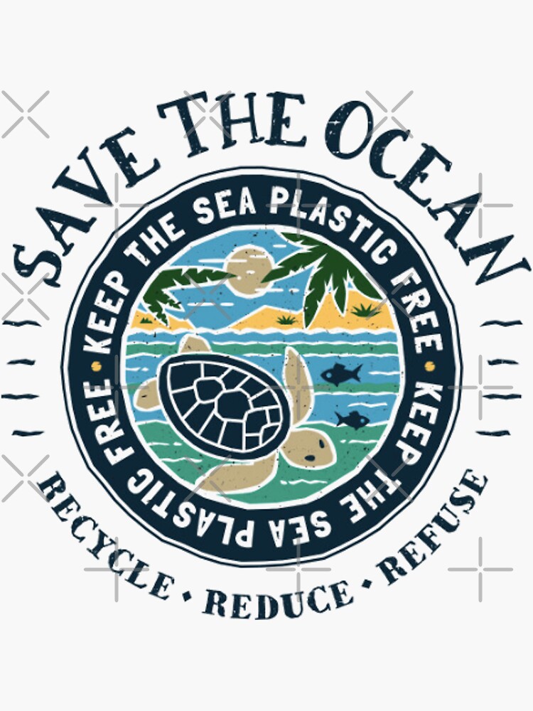 "Save The Ocean" Sticker by dwhanson100 | Redbubble