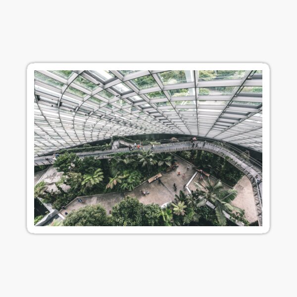 "Vertigo effect by looking down from Gardens by the Bay bridge" Sticker ...