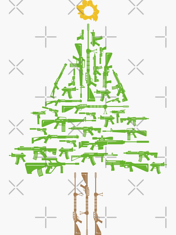 "2nd Amendment Patriotic Xmas Tree" Sticker by roxy7922 | Redbubble