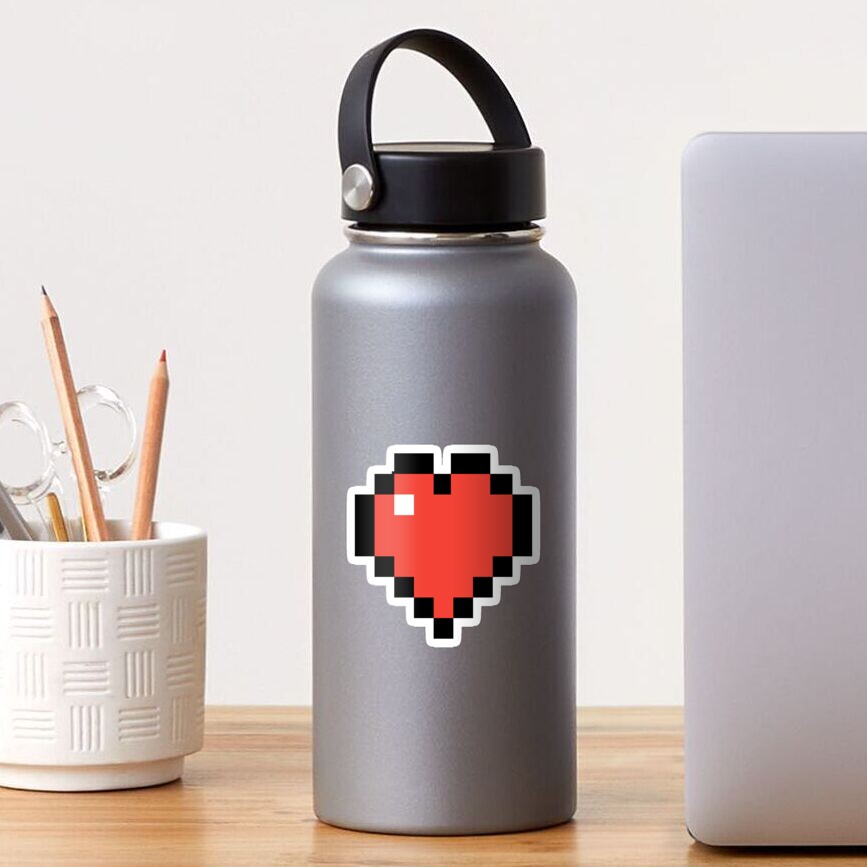 "Minecraft Health Bar Heart" Sticker for Sale by aestheticvibing ...