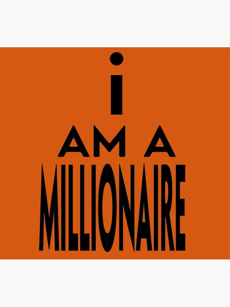 "a millionaire" Sticker for Sale by rizq769maria | Redbubble