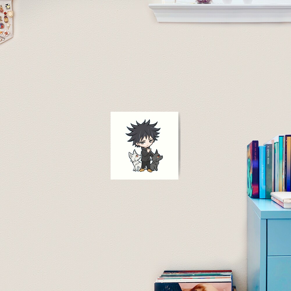 "Chibi Cute Fushiguro Megumi Wolves Jujutsu Kaisen" Art Print for Sale ...