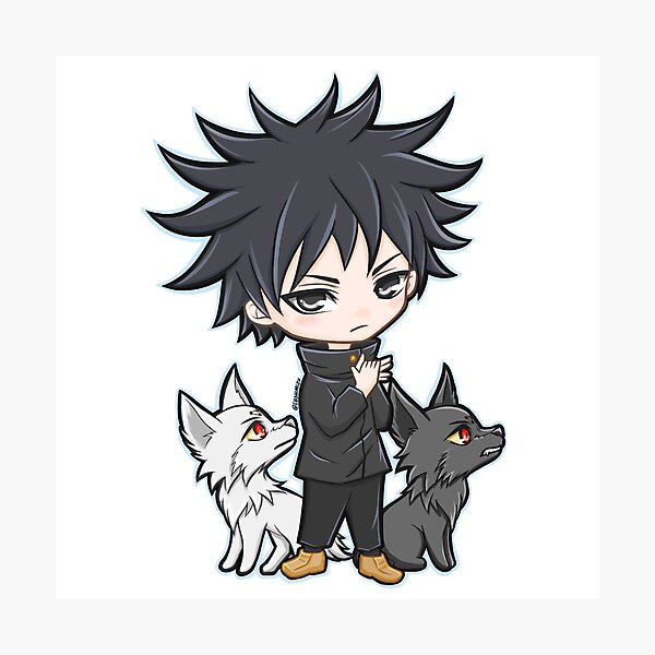 Impression photo « Chibi Mignon Fushiguro Megumi Loups Jujutsu Kaisen ...