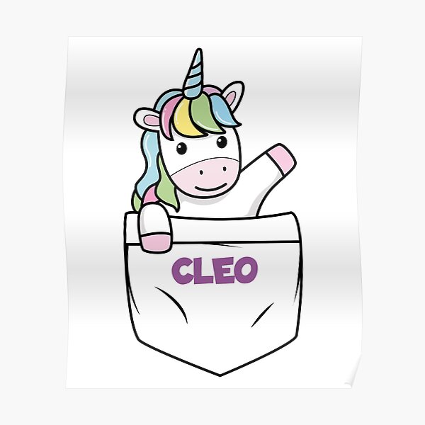 "Cleo Name Tag" Poster by ToniaKroeger | Redbubble