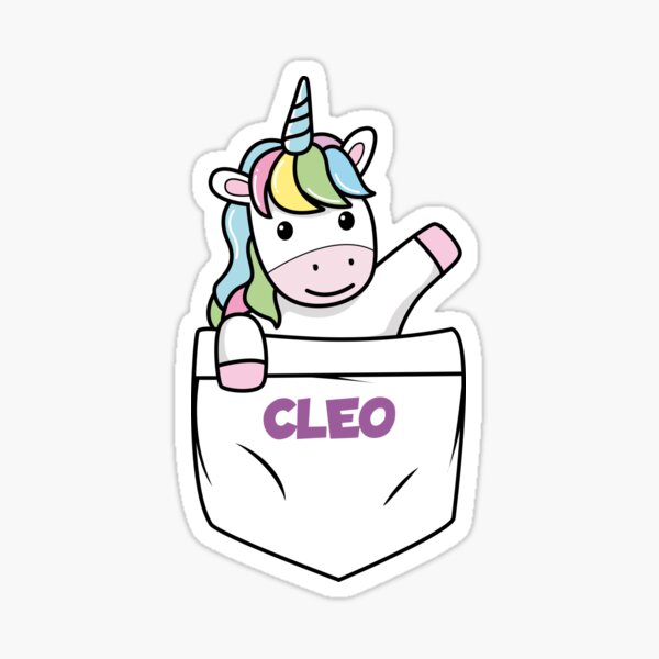 "Cleo Name Tag" Sticker for Sale by ToniaKroeger | Redbubble