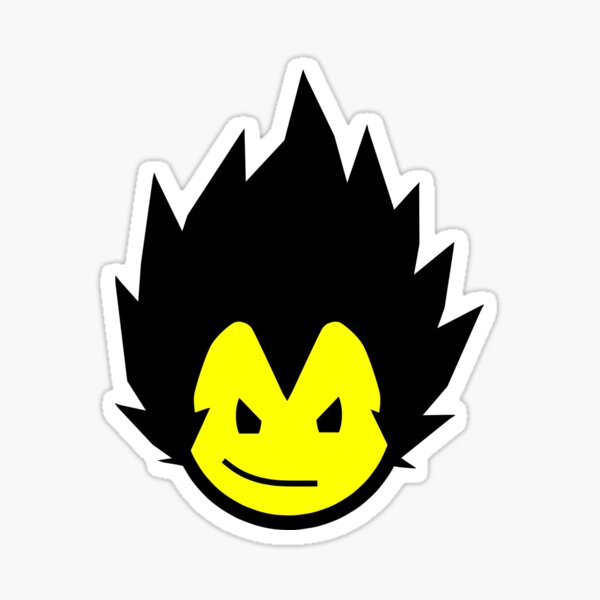 "SMILEY FACE VEGETA" Sticker for Sale by KingVego | Redbubble