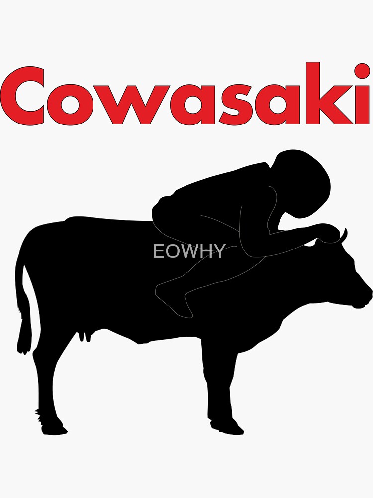 "Cowasaki" Sticker for Sale by EOWHY | Redbubble