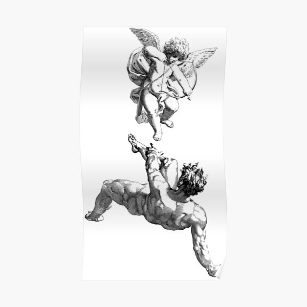 "Falling angel." Poster for Sale by emphatic | Redbubble