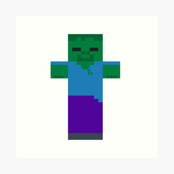 Minecraft Zombie Art Prints | Redbubble