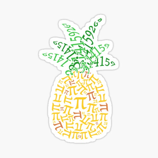 "Pi Pineapple - Math Teacher Nerd - Pi Day Gift" Sticker by peaktee ...