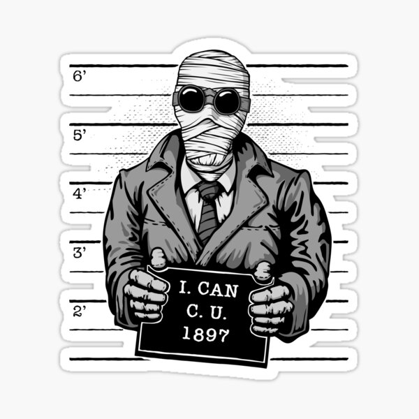 "Invisible Man Monster Mugshot" Sticker by GrandeDuc | Redbubble