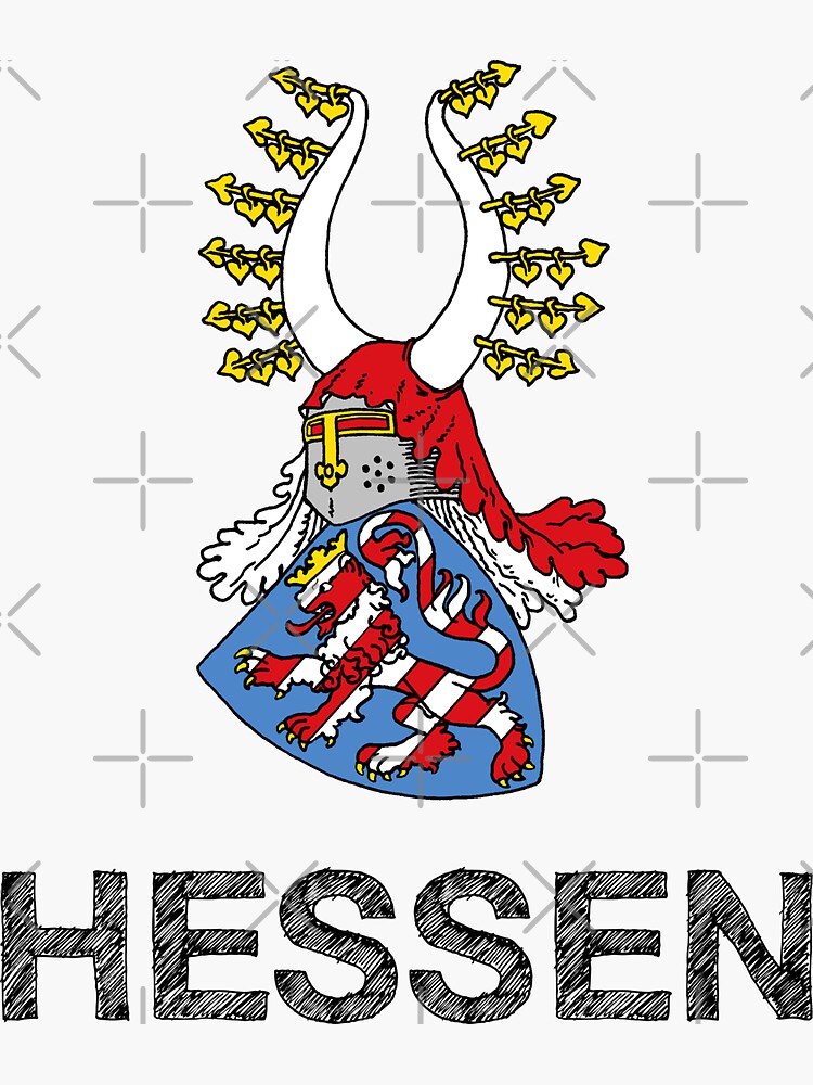"viking hessen wappen flag hesse coat of arms" Sticker for Sale by ...