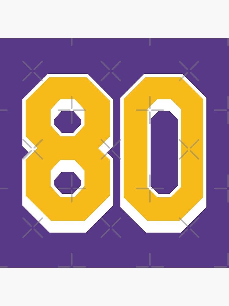 "80 Yellow Number eighty Purple Basketball Jersey" Poster by elhefe ...