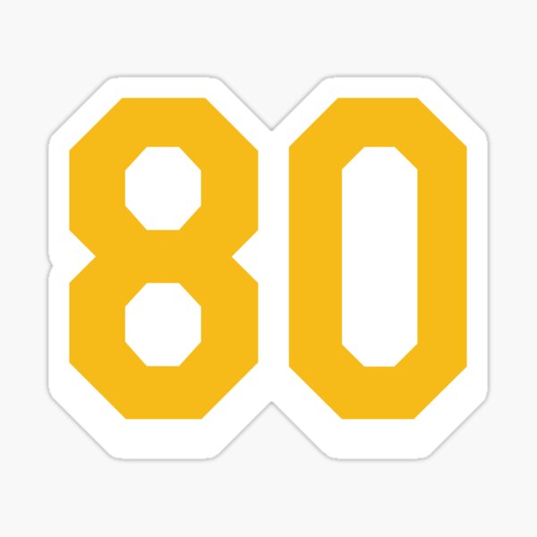 "80 Yellow Number eighty Purple Basketball Jersey" Sticker for Sale by ...
