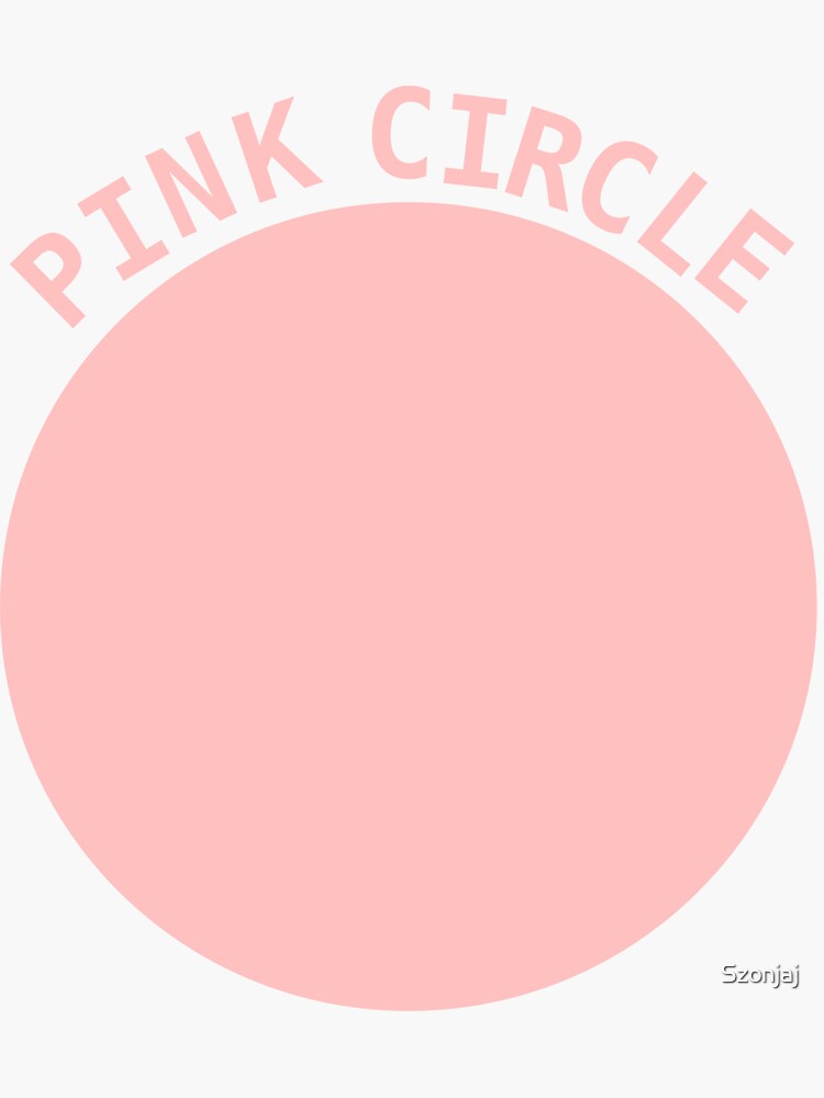 "PINK CIRCLE" Sticker for Sale by Szonjaj | Redbubble