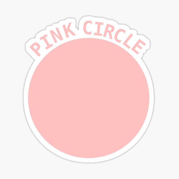 "PINK CIRCLE" Sticker for Sale by Szonjaj | Redbubble