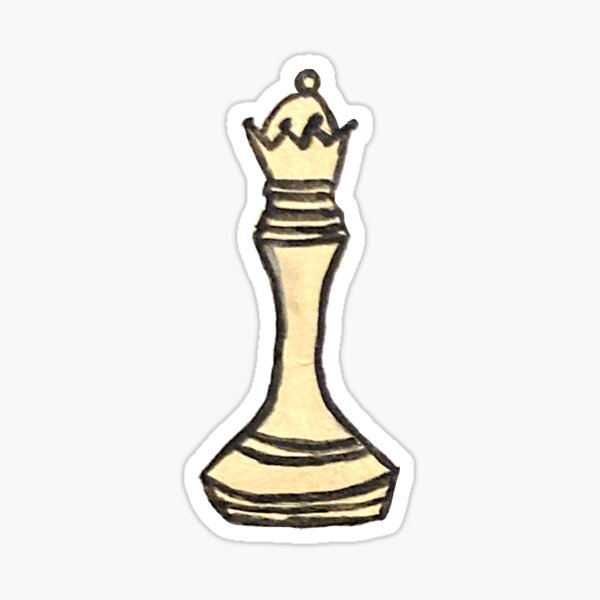 "Queen Chesspiece" Sticker for Sale by commonpainter | Redbubble