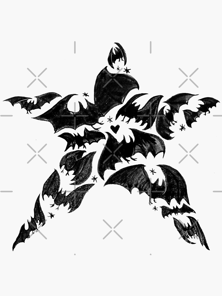 "Bat Star" Sticker for Sale by Foss | Redbubble