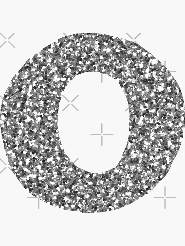 "Silver alphabet O" Sticker by -yukti- | Redbubble