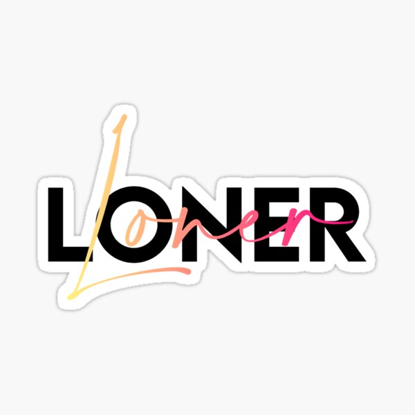 "loner - ml" Sticker for Sale by carlidesigns | Redbubble