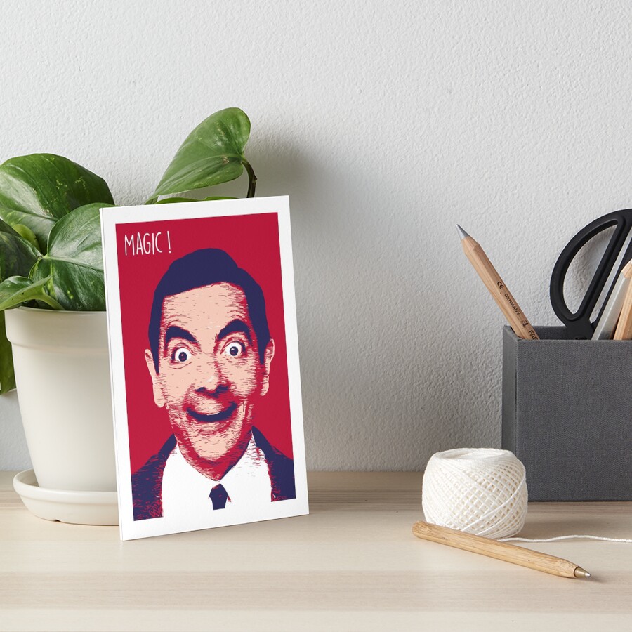 "mr bean magic meme shirt" Art Board Print for Sale by naiverider ...