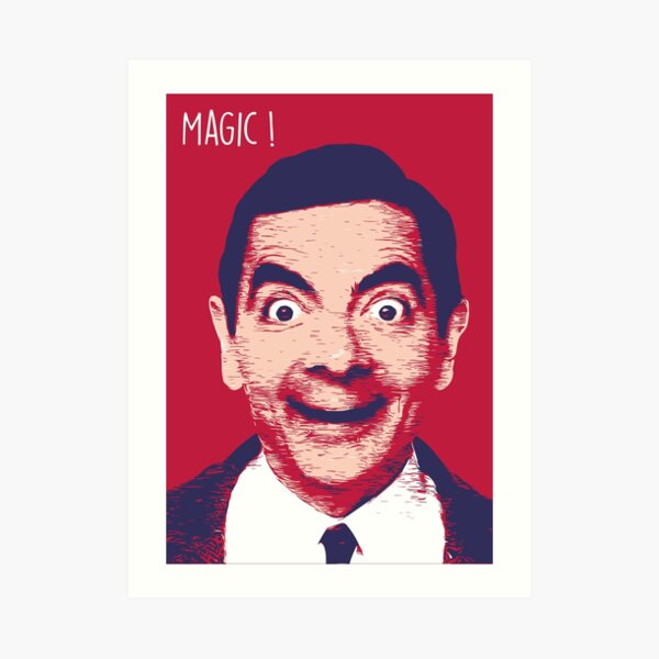 "mr bean magic meme shirt" Art Print for Sale by naiverider | Redbubble
