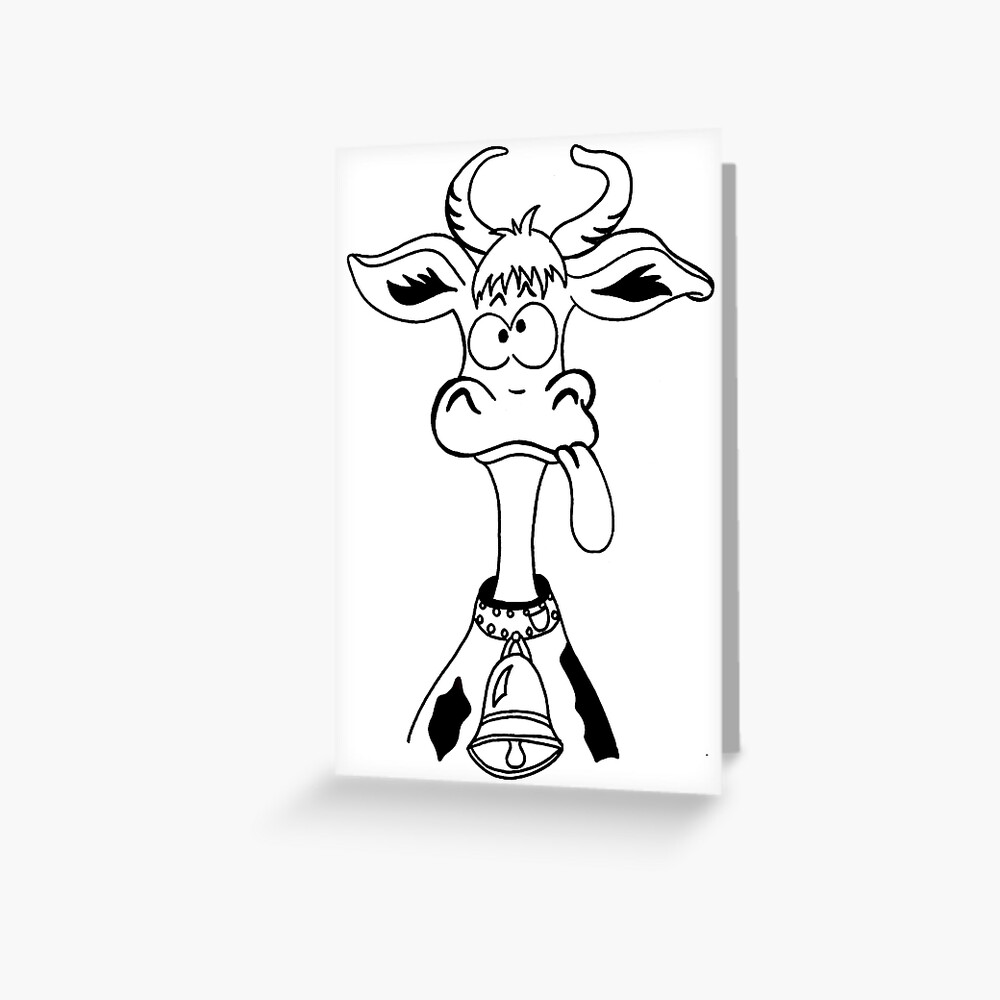 Carte de vœux « oh la vache ! J'aime les vaches, vache humoristique ...