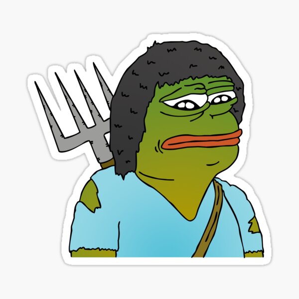 "Peasant Pepe Heroes III" Sticker for Sale by bvemba | Redbubble