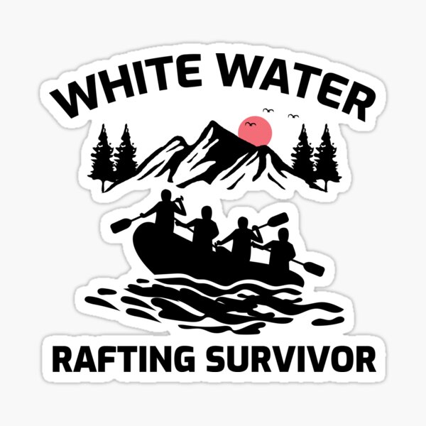 "Rafting Team Raft White Water Rafter Paddle Gift" Sticker for Sale by ...