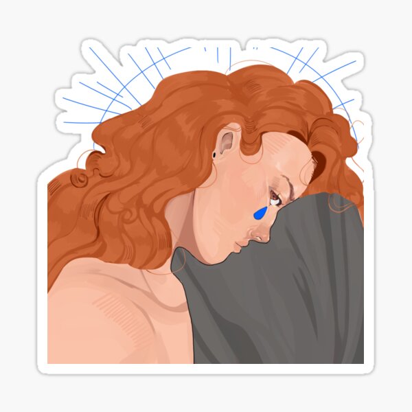 "anguish - original piece " Sticker for Sale by TokaArichIfu | Redbubble