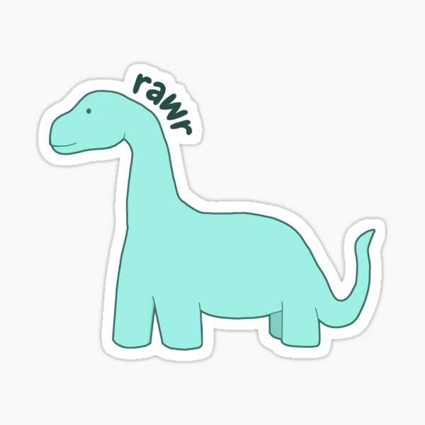 "Cute Lil Blue Rawr Dino" Sticker for Sale by DesignStory | Redbubble
