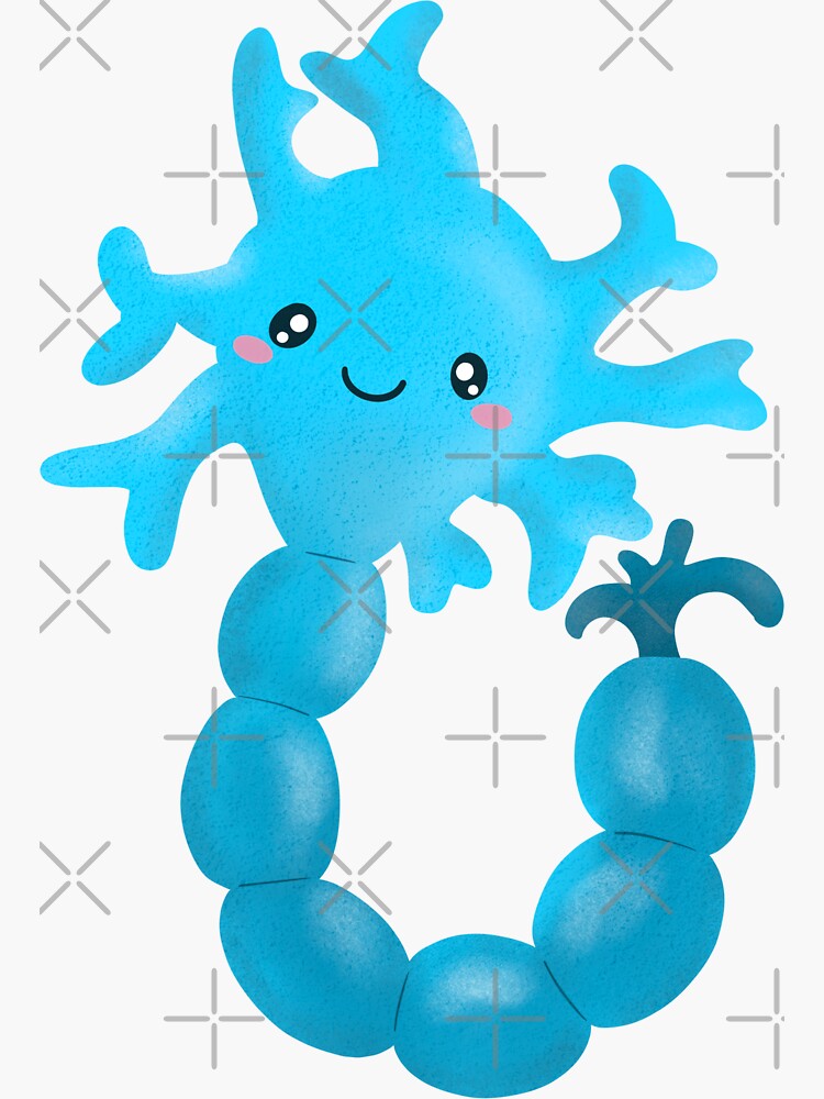 "Cute neuron" Sticker for Sale by silviasusinart | Redbubble