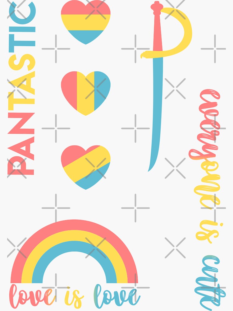 "pansexual sticker set" Sticker for Sale by hungrykate | Redbubble