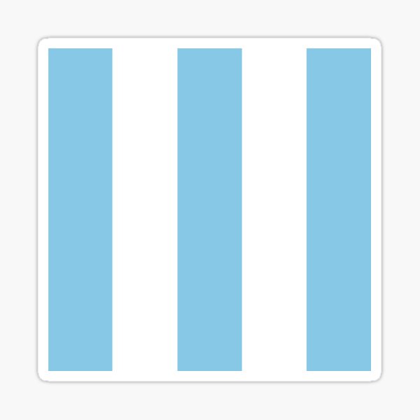 Pegatina for Sale con la obra «Grandes RAYAS Verticales AZUL BEBE y ...