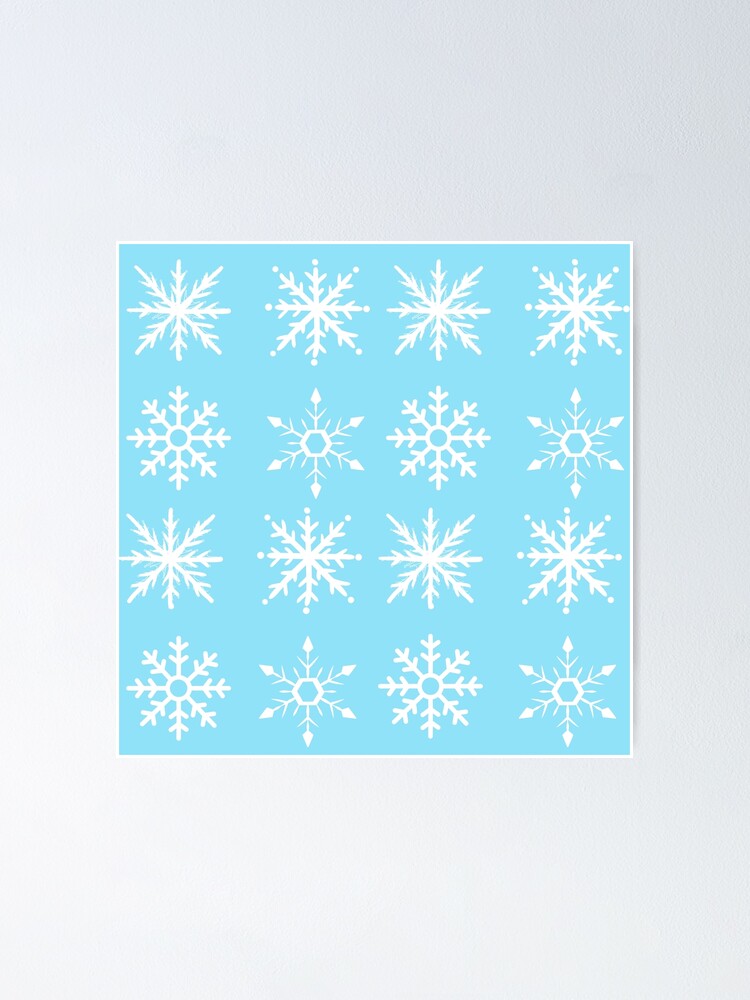 "Cool snow flakes design" Poster for Sale by artworks111 | Redbubble