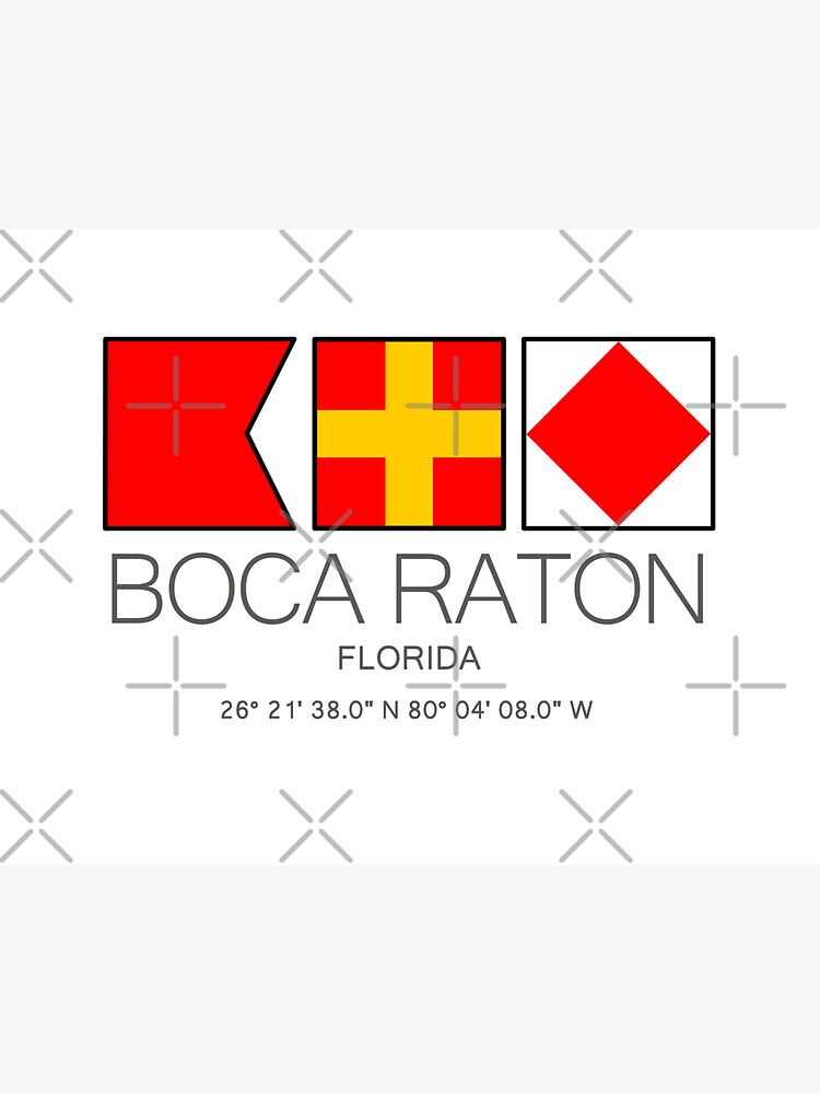 "BOCA RATON, Florida Nautical Flag Art Stickers" Sticker by ...