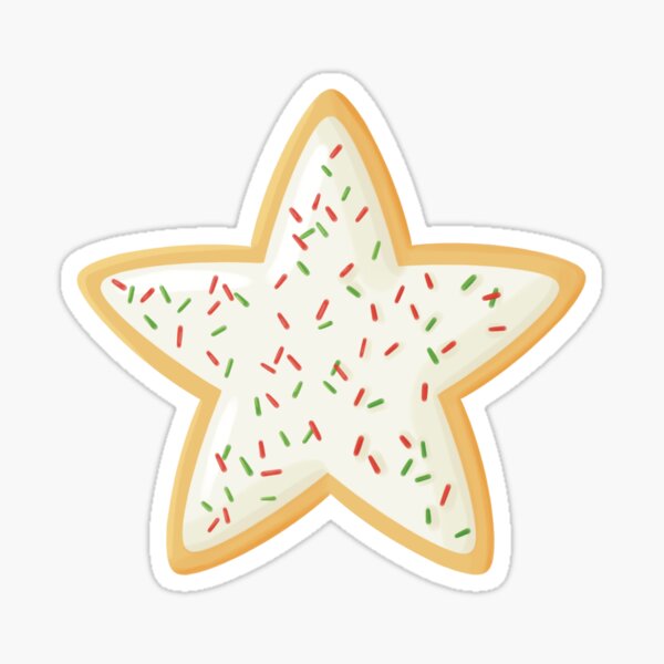 "Christmas Treats: Star Sugar Cookie" Sticker for Sale by ellemaeart ...