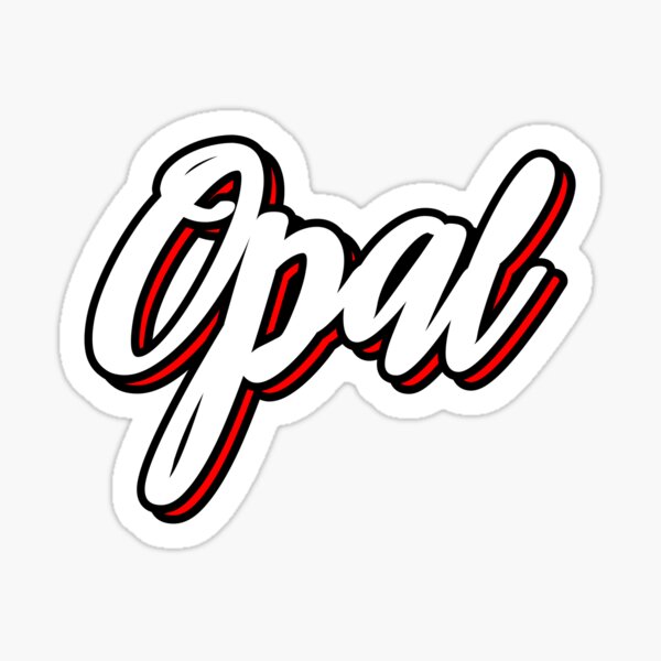 "Opal first name - hand lettered design" Sticker for Sale by sulies ...