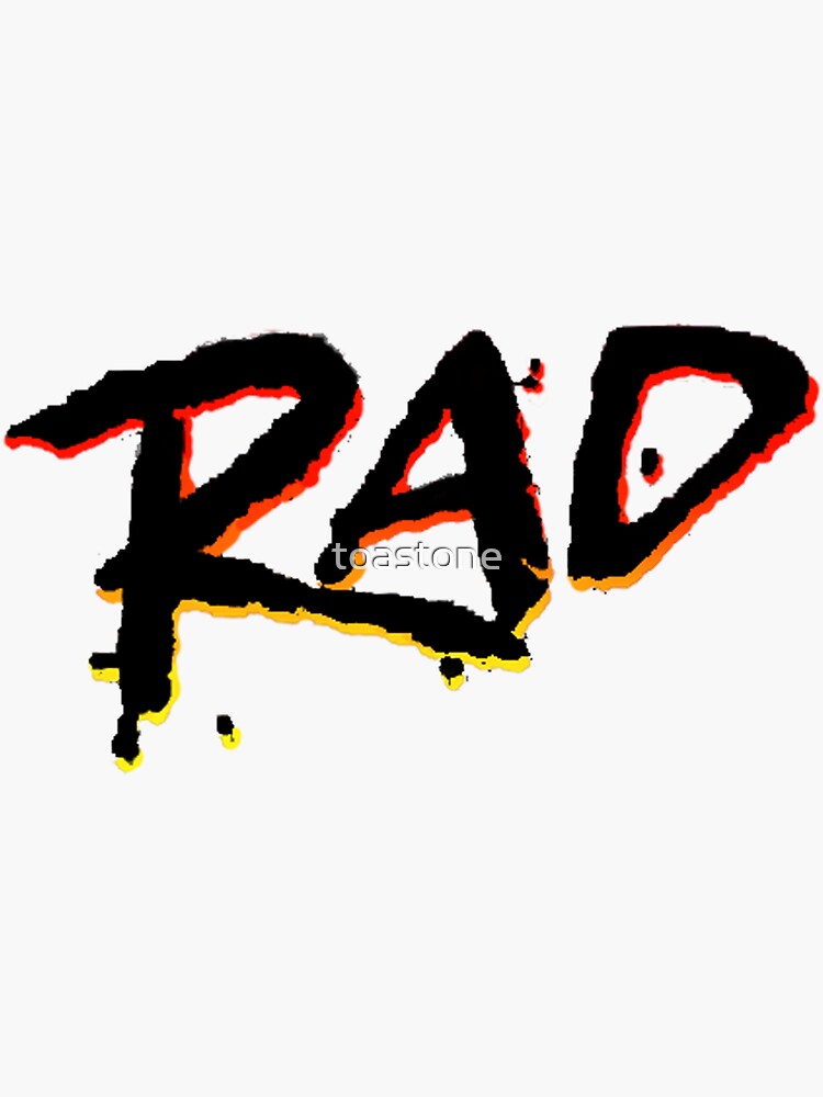 "RAD 1980's BMX MOVIE" Sticker for Sale by toastone | Redbubble
