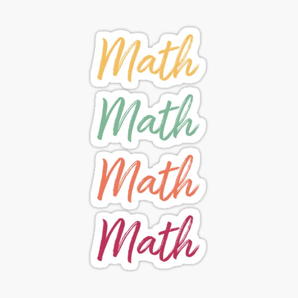 "Math - Folder/Binder " Sticker for Sale by EssattyN | Redbubble