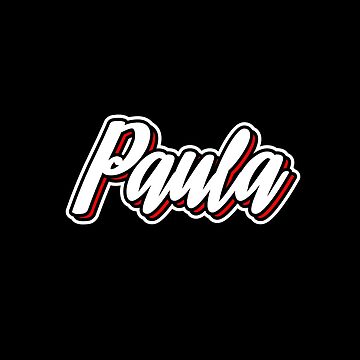 "Paula first name - hand lettering design" Sticker by sulies | Redbubble