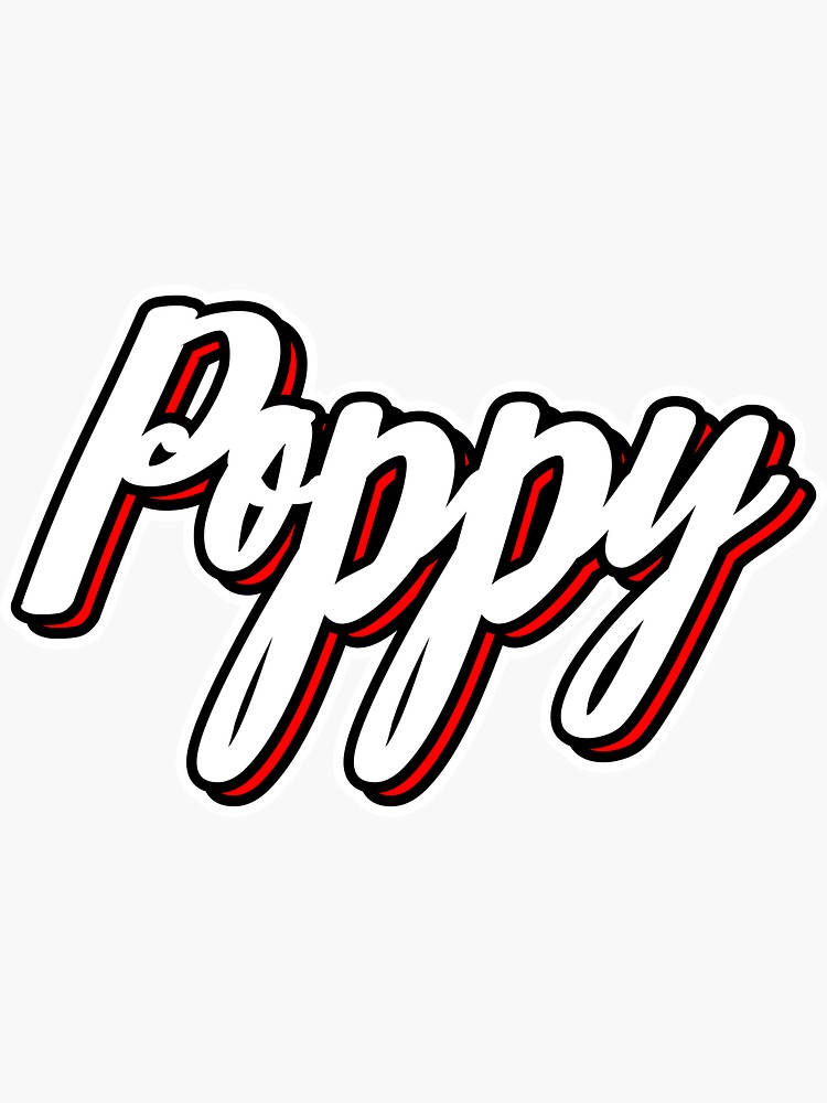 "Poppy first name - hand lettering design" Sticker for Sale by sulies ...
