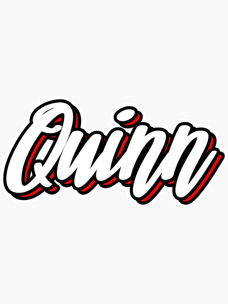 "Quinn first name - hand lettering design" Sticker by sulies | Redbubble