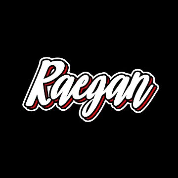 "Raegan first name - hand lettering design" Sticker by sulies | Redbubble