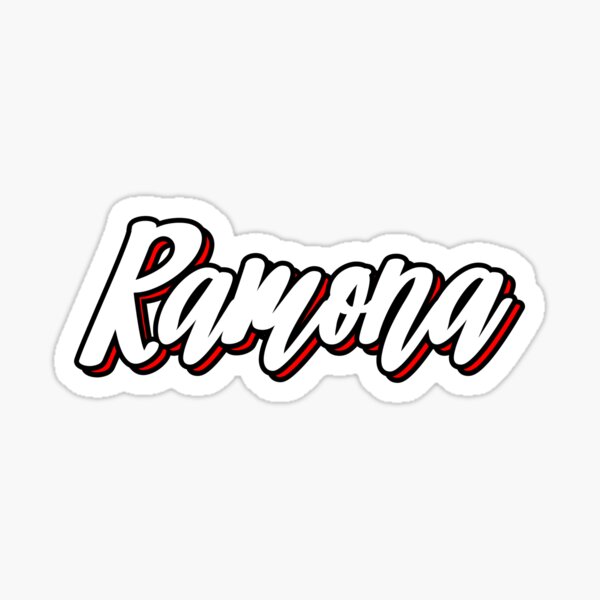 "Ramona first name - hand lettering design" Sticker for Sale by sulies ...
