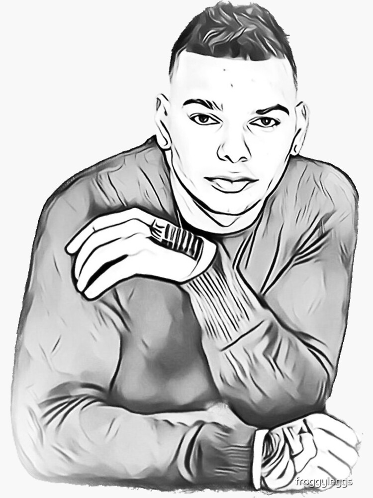 "Kane brown sketch" Sticker by froggyleggs | Redbubble