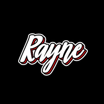 "Rayne first name - hand lettering design" Sticker by sulies | Redbubble