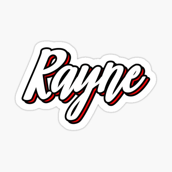 "Rayne first name - hand lettering design" Sticker by sulies | Redbubble