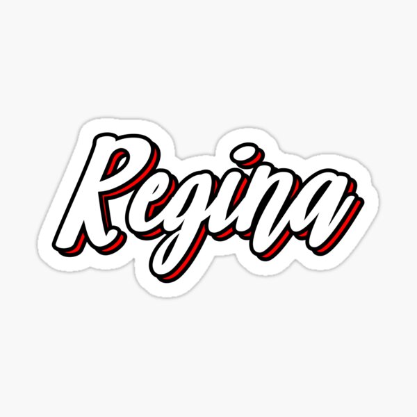 "Regina first name - hand lettering design" Sticker by sulies | Redbubble